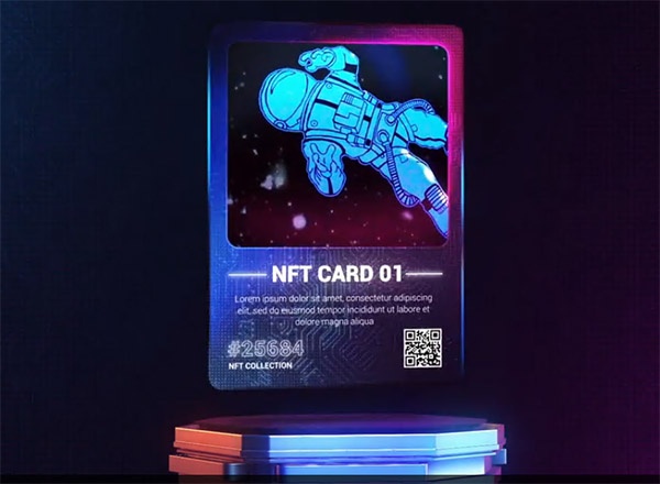 پروژه افتر افکت المان های NFT Card Elements