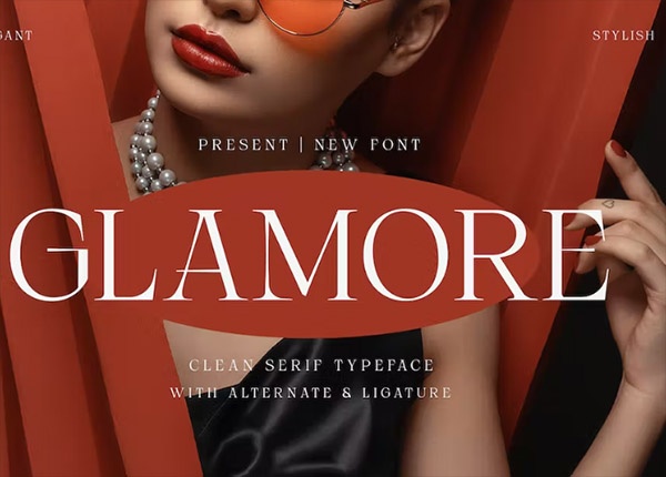 دانلود فونت انگلیسی رایگان Glamore