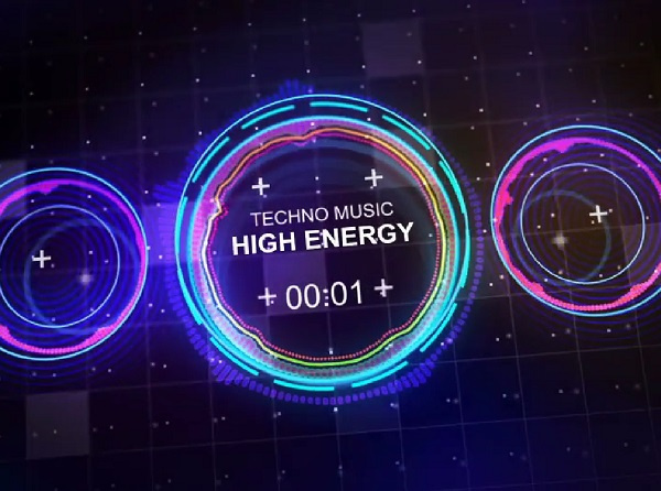 پروژه آماده افتر افکت اکولایزر Techno Music Visualizer