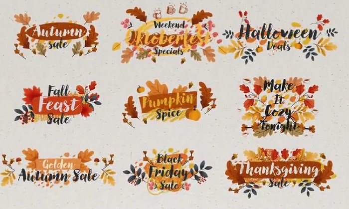 دانلود پروژه افتر افکت عناوین پاییز زیبا و رنگی Autumn Titles
